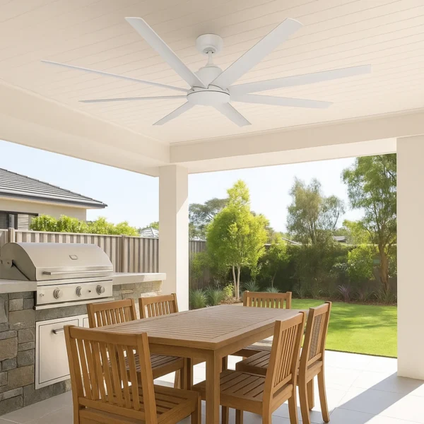 Vencha Titanic DC 72″ Ceiling Fan White, Black, Oak, Natural, Mahogany ...